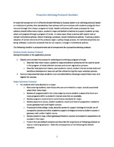 Proactive Advising Protocol Checklist and Template - Complete College ...