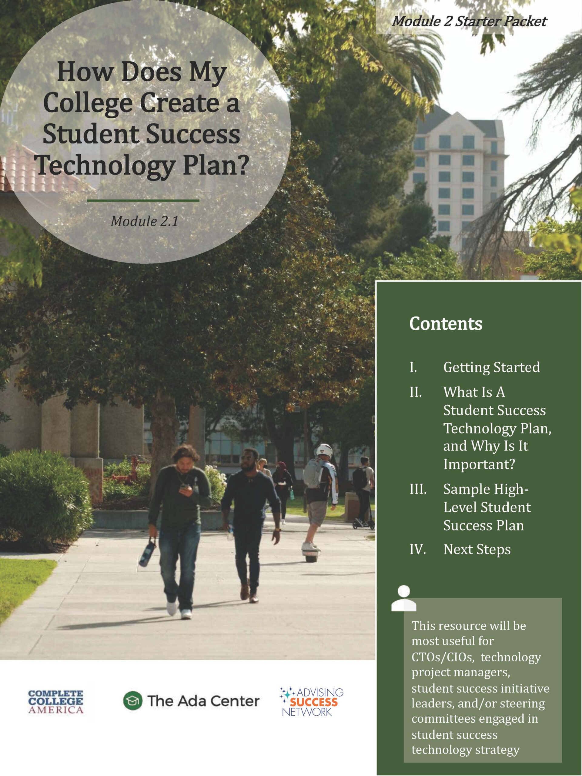 Module 2: How Does My College Create a Student Success Technology Plan ...